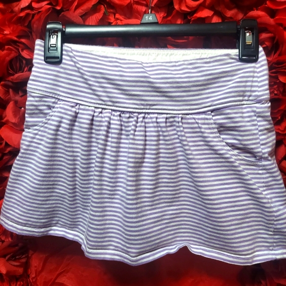 Circo | Bottoms | Circo Girls 12 Lined Skirt With Shorts Purple White Striped | Poshmark